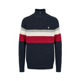 U.S. Polo Assn. Pullover 'Ricco' Herren Gr&ouml;&szlig;e XL grau / rot / schwarz / wollwei&szlig;