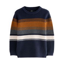 next Pullover Jungen Gr&ouml;&szlig;e 170 navy / cognac / grau / naturwei&szlig;