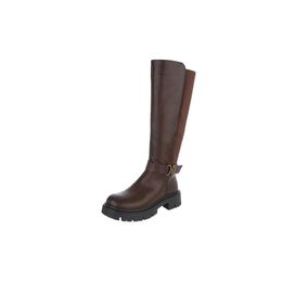 Ital-Design Stiefel Damen Gr&ouml;&szlig;e 38 braun Winterschuhe