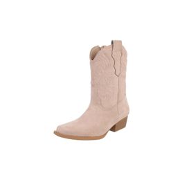 Ital-Design Boots Damen Größe 40 beige Winterschuhe