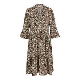 Saint Tropez Kleid 'Eda' Damen Größe 36 camel / dunkelbeige / schwarz Winterkleid