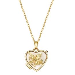 Hey Happiness Necklace 'Cupid Heart Locket' female Gold size Onesize