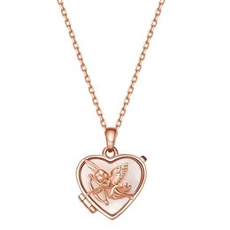 Hey Happiness Necklace 'Cupid Heart Locket' female Gold size Onesize