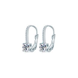 Rougemont Jewellery Earrings 'Luxuri&ouml;se Moissanit Creolen Ohrringe 6,5mm 1,0ct' female Silver size One Size
