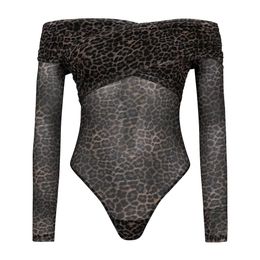 Hunkemöller Hunkemöller Bodysuit Damen Größe M hellbraun / schwarz / weiß
