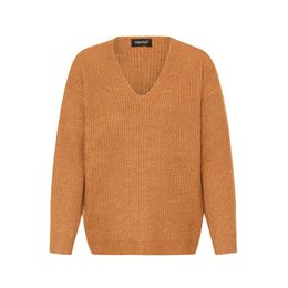 oxmo V-Ausschnitt-Pullover ' OXICALLIE ' Damen Gr&ouml;&szlig;e L braun