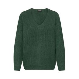 oxmo V-Ausschnitt-Pullover ' OXICALLIE ' Damen Gr&ouml;&szlig;e L dunkelgr&uuml;n