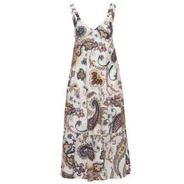 Koroshi Kleid Damen Gr&ouml;&szlig;e 38 mischfarben / wollwei&szlig; Sommerkleid