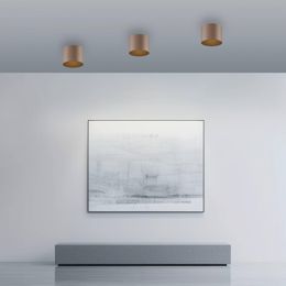 pure LED-Bad-Deckenlampe Point, bronzefarben, Ø 18 cm, IP44