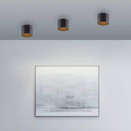 pure LED-Bad-Deckenlampe Point, schwarz, Ø 18 cm, IP44