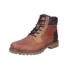 Rieker Herren Sneaker "Rieker Stiefelette Glattleder", Gr. 41cognac, Glattleder, Schuhe