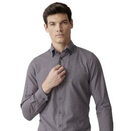 Businesshemd Venti "Venti Businesshemd kariert", Herren, Gr. 38, Normalgrößen, braun, 100% Baumwolle, kariert, schmal, Hemden