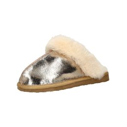 Hausschuh Shepherd "Shepherd Hausschuhe Leder", Damen, Gr. 36, gold, Leder, Schuhe Hausschuh