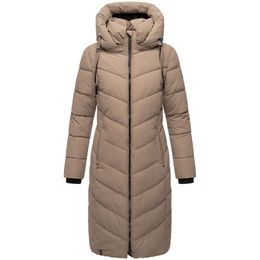 Steppmantel Navahoo "Sahnekatzii XIV", Damen, Gr. XXL (44), grau (taupe), Oberstoff: 100% Polyester; Futter: 100% Polyester; Wattierung: 100% Polyester; &Auml;rmelfutter: 100% Polyester, figurumspielend ca. Mitte Knie, hoch geschlossener Ausschnitt, &Auml;rmel ohne &Auml;rmelschlitz Rippstrickb&uuml;ndchen, M&auml;ntel Steppmantel, Schicker Wintermantel mit kuschlig warm wattiertem Kragen, Topseller