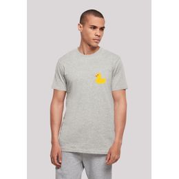 T-Shirt F4NT4STIC "Yellow Rubber Duck TEE UNISEX", Herren, Gr. M, grau (erdgrau), Obermaterial: 100% Baumwolle, regular fit, Rundhals, ohne Bündchen, Shirts, Print