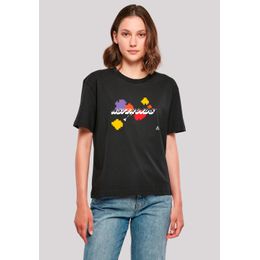T-Shirt F4NT4STIC "Atari Asteroids Retro Gameplay", Damen, Gr. L, schwarz, Obermaterial: 100% Baumwolle, oversize, Rundhals, ohne Bündchen, Shirts, Premium Qualität