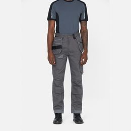 Arbeitshose Dickies "Dickies Workwear Hosen REDHAWK PRO TROUSERS", Herren, Gr. 34x32, L&auml;nge 32, grau (thunder grau), Obermaterial: 65% Polyester, 35% Baumwolle, Hosen Arbeitshose