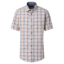 Kurzarmhemd Casamoda "Casamoda Freizeithemd Kurzarm kariert", Herren, Gr. L, Normalgr&ouml;&szlig;en, gelb, 100% Baumwolle, kariert, comfort fit, Hemden