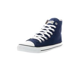 Sneaker Ethletic "White Cap Hi Cut", Damen, Gr. 39, blau (ocean blau just weiß), Obermaterial: 100% Baumwolle; Futter: 100% Baumwolle; Decksohle: 100% Baumwolle; Sohle: 100% Naturkautschuk, Schuhe Sneakerboots Canvassneaker Sneaker high, Keine Angabe