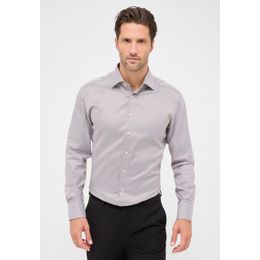Langarmhemd Eterna "MODERN FIT", Herren, Gr. 40, Normalgrößen, dunkelbraun, Twill, 100% Baumwolle, tailliert, Manschette, Hemden, NON IRON (bügelfrei)
