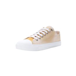 Sneaker Ethletic "Trainer White Cap Lo Cut", Damen, Gr. 41, beige (golden shine just wei&szlig;), Obermaterial: 100% Baumwolle; Sohle: 100% Naturkautschuk, Schuhe Sneaker, Keine Angabe