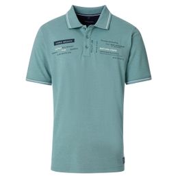 Poloshirt Casamoda "Casamoda Polo-Shirt uni", Herren, Gr. L, blau (türkis), 95% Baumwolle, 5% Elasthan, Shirts