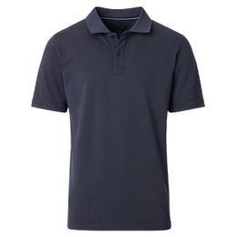 Poloshirt Casamoda "Casamoda Polo-Shirt uni", Herren, Gr. L, blau, 95% Baumwolle, 5% Elasthan, Shirts