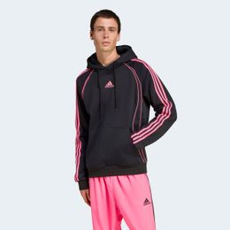 Herren Kapuzensweatshirt "TEAMGEIST HD"schwarz, lucid pink, Gr. S, adidas originals, Obermaterial: 70% Baumwolle, 30% Polyester, Sweatshirts