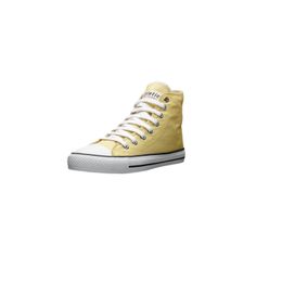 Sneaker Ethletic "White Cap Hi Cut", Damen, Gr. 41, gelb (watersign gelb, just wei&szlig;), Obermaterial: 100% Baumwolle; Futter: 100% Baumwolle; Decksohle: 100% Baumwolle; Sohle: 100% Naturkautschuk, Schuhe Sneakerboots Canvassneaker Sneaker high, Keine Angabe