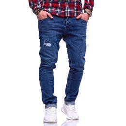 Slim-fit-Jeans behype, Herren, Gr. 31, L&auml;nge 32, blau, 98% Baumwolle, 2% Elasthan, Jeans Slim-fit-Jeans, im angesagten Slim-Fit-Schnitt