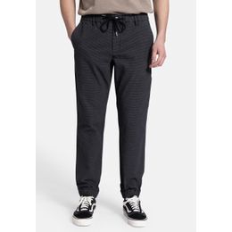 REDEFINED REBEL EST. 2013 Stoffhose REDEFINED REBEL "Redefined Rebel Pants RRRomeo Pants", Herren, Gr. M, Normalgr&ouml;&szlig;en, schwarz dobby, Canvas, 98% Baumwolle 2% Elasthan, regular fit, Hosen Stoffhose