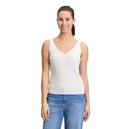 Trägertop Cartoon "Cartoon Damen Strick-Top mit schmalen Trägern", Damen, Gr. 44, beige, Obermaterial: 85% Viskose, 15% Polyester., normal normal, U-Boot-Ausschnitt, Tops, Material