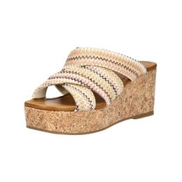 Pantolette Blowfish "Blowfish Pantoletten Lederimitat", Damen, Gr. 40, braun (beige, braun), Lederimitat, Schuhe Pantolette