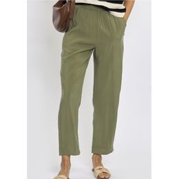 7/8-Hose FRESHLIONS "Elena", Damen, Gr. S, EURO-Gr&ouml;&szlig;en, braun (khaki), 85% Modal, 15% Polyester, unifarben, lang, Hosen 7/8-Hose, im klassischen Design