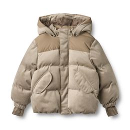 Steppjacke Wheat "Puffer Jacket Mads", Jungen, Gr. 140, grau (grau stone), Web, Obermaterial: 100% Polyester, unifarben, normal, Rippb&uuml;ndchen, Jacken Steppjacke, wasserdicht, atmungsaktiv