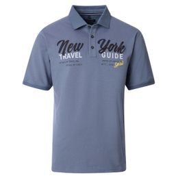 Poloshirt Casamoda "Casamoda Polo-Shirt uni", Herren, Gr. L, blau, 95% Baumwolle, 5% Elasthan, Shirts