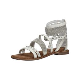 Lazamani Damen Schaftsandalette "Lazamani Sandalen Leder", Gr. 40weiß, Leder, Schuhe