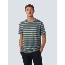 T-Shirt NO EXCESS "NO EXCESS T-Shirt mit Rundhalsausschnitt und Multicolor-Streifen", Damen, Gr. S, blau, 100% Baumwolle, Shirts T-Shirt