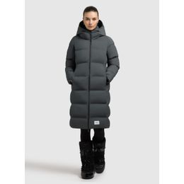 Steppmantel Khujo "FINNIE3", Damen, Gr. S, foam gr&uuml;n, 100% Nylon, unifarben, eingesetzt elastischer Bund mit Windstopper, M&auml;ntel Steppmantel