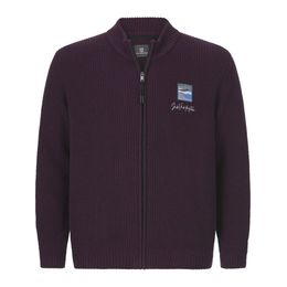 Jan Vanderstorm Strickjacke ' Oletarvin ' Herren Größe 6XL mischfarben / dunkelrot
