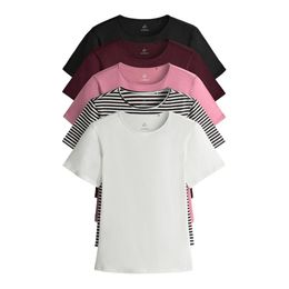 The Set T-Shirt Damen Gr&ouml;&szlig;e XS pink / burgunder / schwarz / wei&szlig;