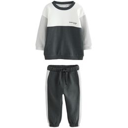 next Jogginganzug Jungen Größe 116 anthrazit / hellgrau / weiß