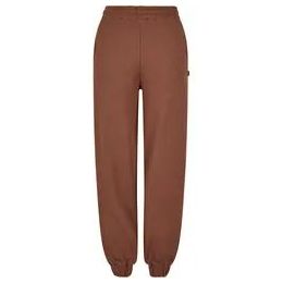 Stoffhose Urban Classics "Urban Classics Damen", Damen, Gr. S, US-Größen, braun (bark), 100% Baumwolle, unifarben, loose fit, Hosen