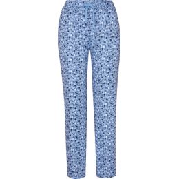 w&auml;schepur Damen Schlafanzug-Hose himmelblau-marine-bedruckt Gr&ouml;&szlig;e 36/38