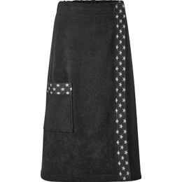 CRÉATION L Damen Saunakilt schwarz Größe 46-54