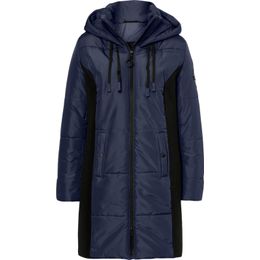 Heine Damen Longjacke mit Kapuze marine Gr&ouml;&szlig;e 46