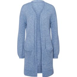 Heine Damen Strickjacke mit Taschen bleu Gr&ouml;&szlig;e 38
