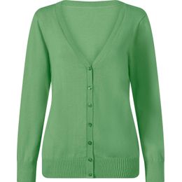 CR&Eacute;ATION L Damen Strickjacke mit V-Ausschnitt apfel Gr&ouml;&szlig;e 54