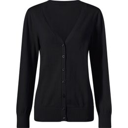 CR&Eacute;ATION L Damen Strickjacke mit V-Ausschnitt schwarz Gr&ouml;&szlig;e 38