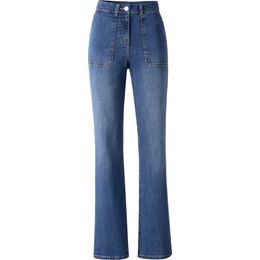 CR&Eacute;ATION L Damen Gerade Jeans mit aufgesetzten Taschen blue-stone-washed Gr&ouml;&szlig;e 46